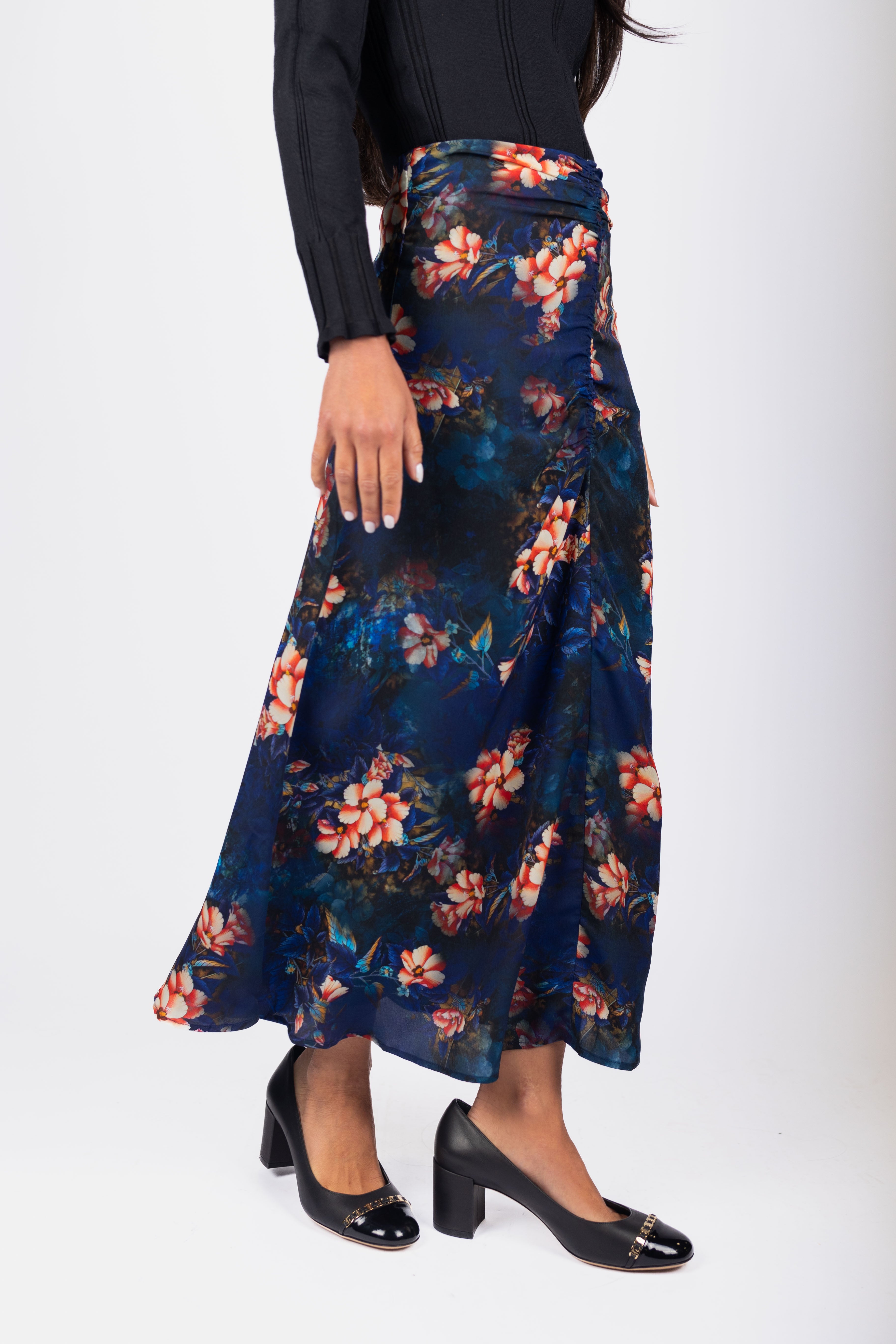Sylvie Skirt (Blue/Red) – Yakira Bella