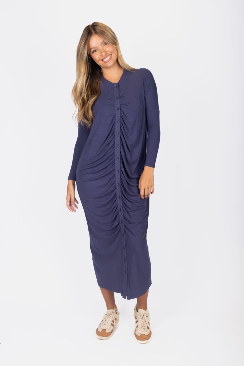 Angie Dress (Dark Blue) – Yakira Bella